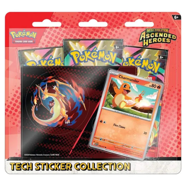 Pokemon Mega Evolution Ascended Heroes Tech Sticker Collection Charman